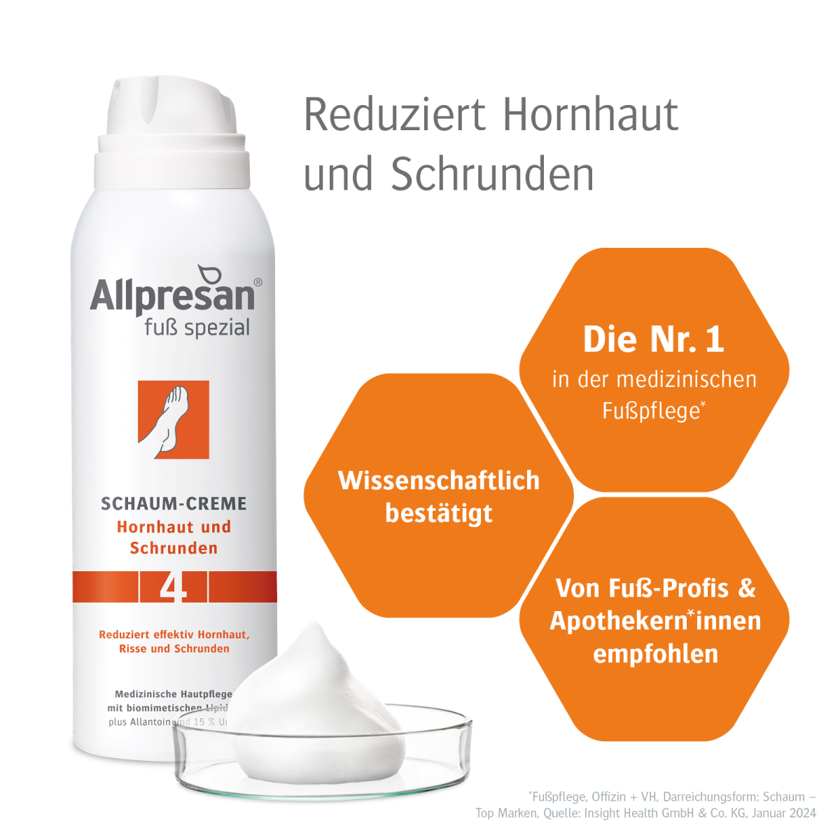 Allpresan Fuß spezial Schaum-Creme 4. 125ml, 13,45